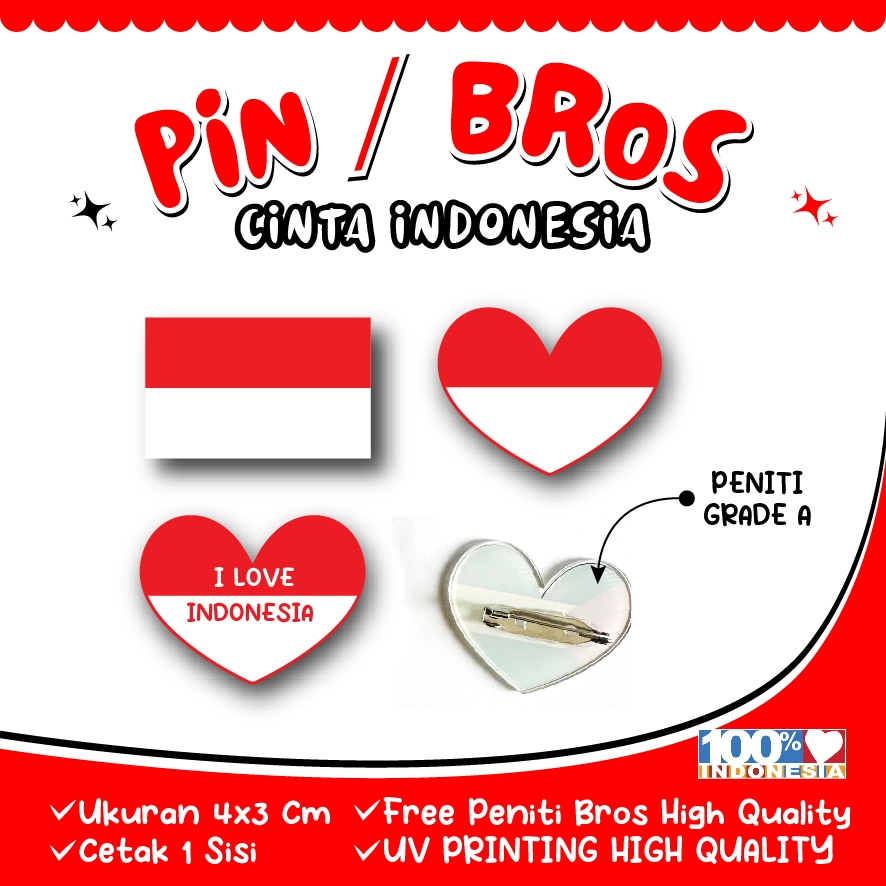 Indonesian FLAG PIN / BROOCH / MERDEKA / HUT RI | Shopee Philippines