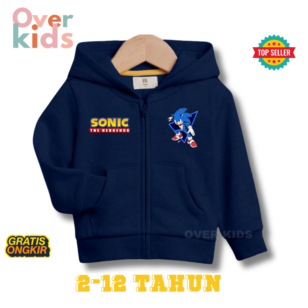 Over Kids - SONIC zipper jacket for boys and girls aged 2-12 years ...