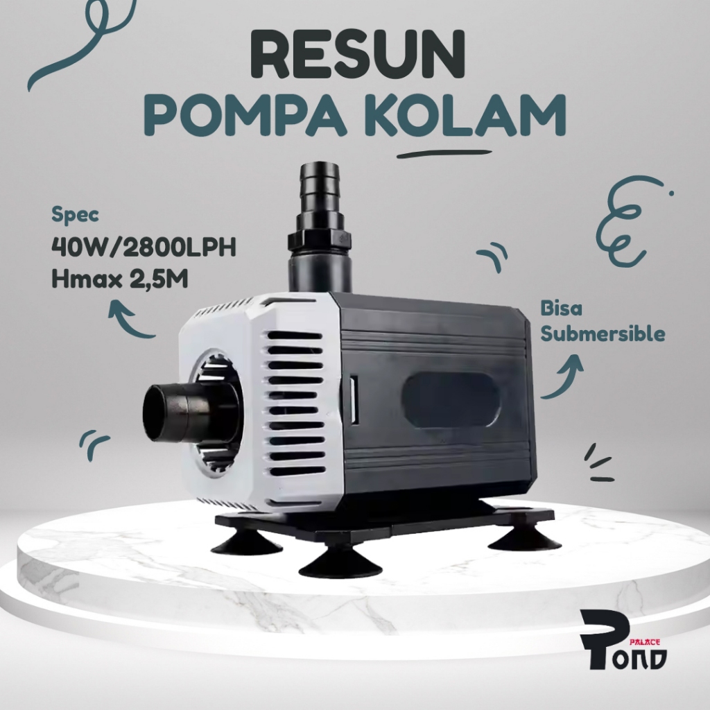 Resun SP-6000 Velocity Submersible Water Pump In Line Energy Saving ...
