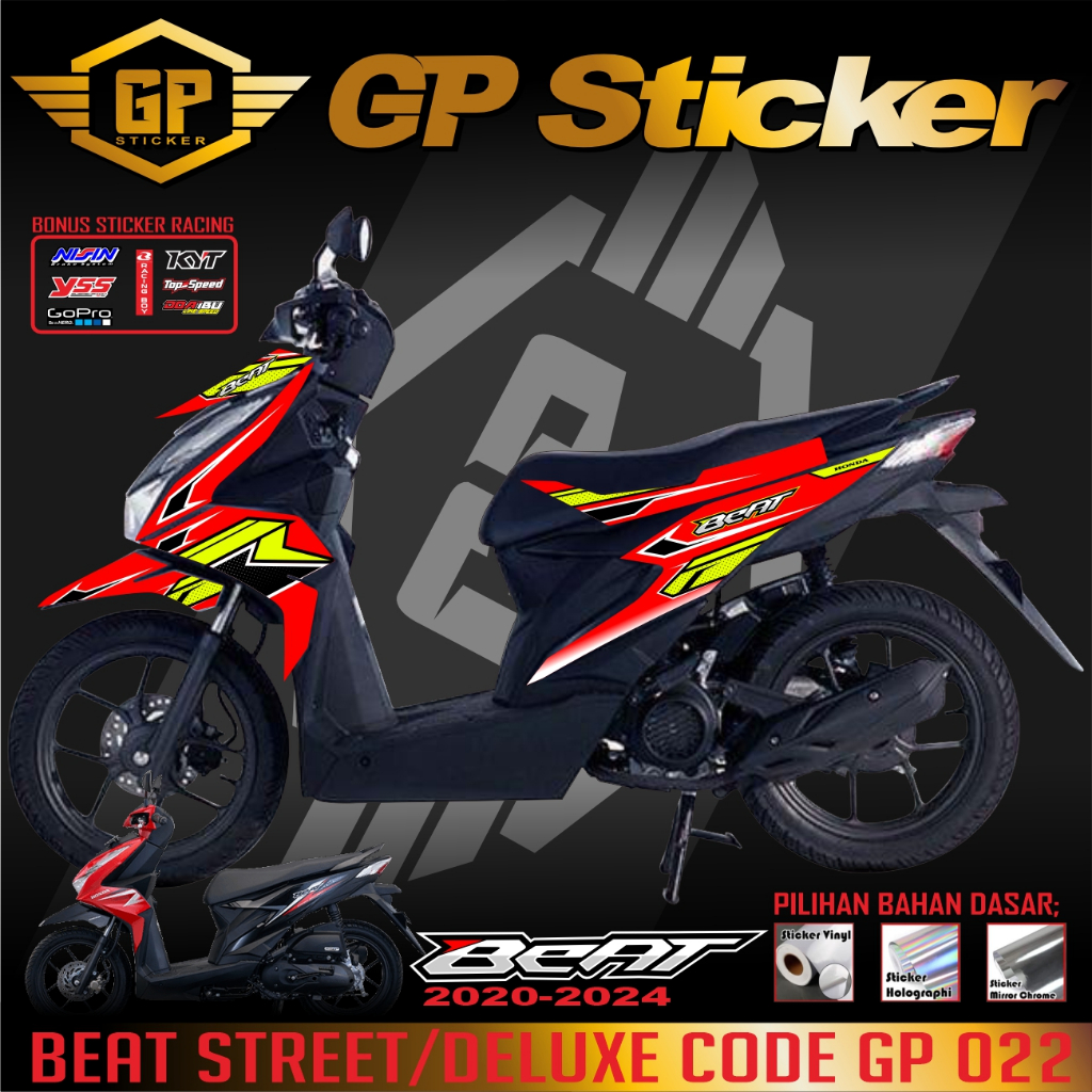 Striping Beat Deluxe CBS ISS 2020 2024 Striping Sticker Sticker Honda ...