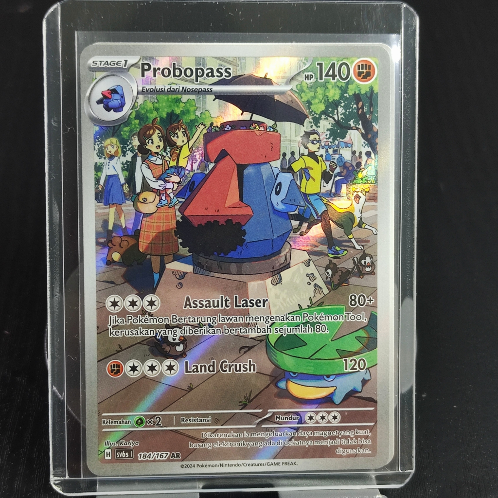 Probopass AR sv6s Art Rare Indonesian TCG Pokemon Card (Free Toploader ...