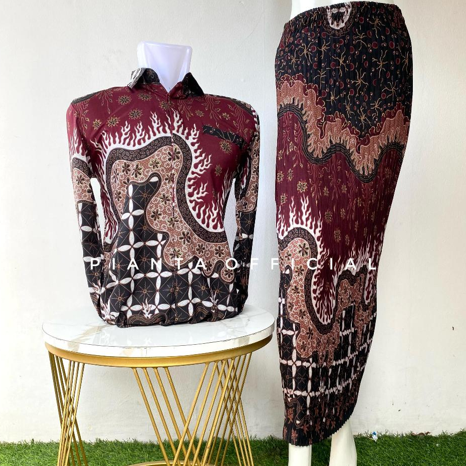 KEMEJA Batik Shirt | Batik Set | Couple Batik | Long sleeve Batik shirt ...
