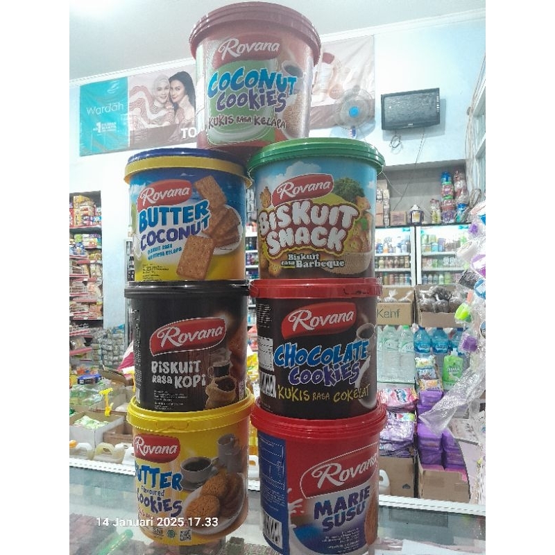 ROVANA Jar Biscuit Cake Timba Marie Wafer Astor Chocolate Cream 300g ...