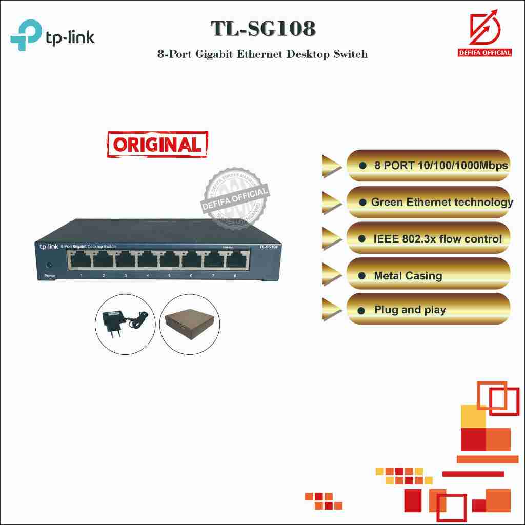 Tp-link TL-SG108 8-Port Gigabit Desktop Switch | Shopee Philippines