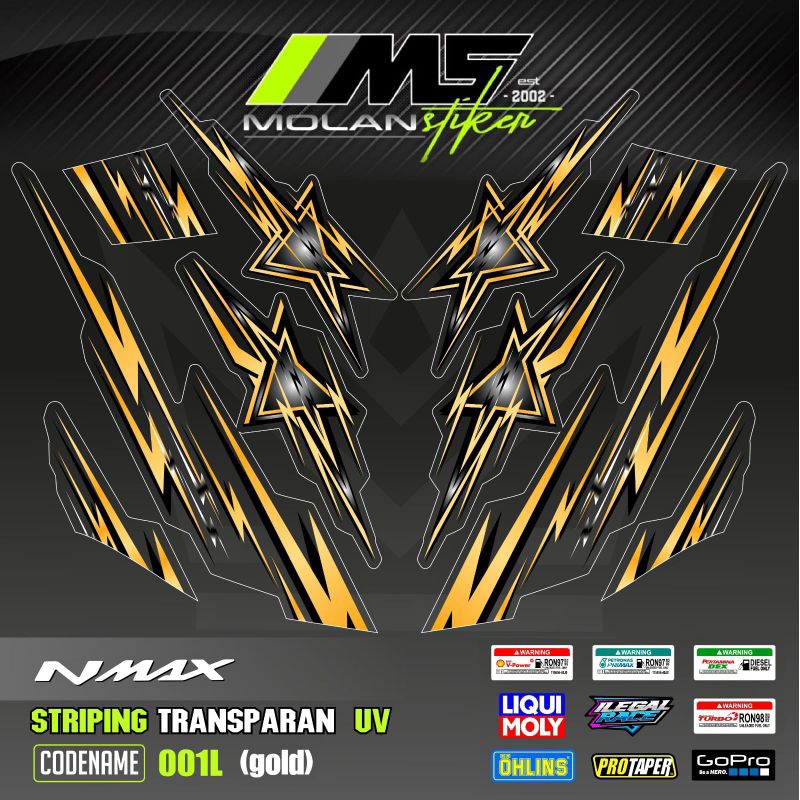 Decal Sticker Striping Variations Transparent Uv Nmax Star Nmax 155 ...