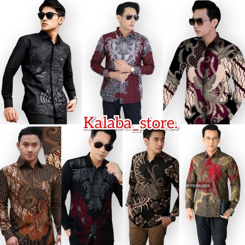 KEMEJA Batik shirt/long sleeve batik shirt/modern men's batik/size m,L ...