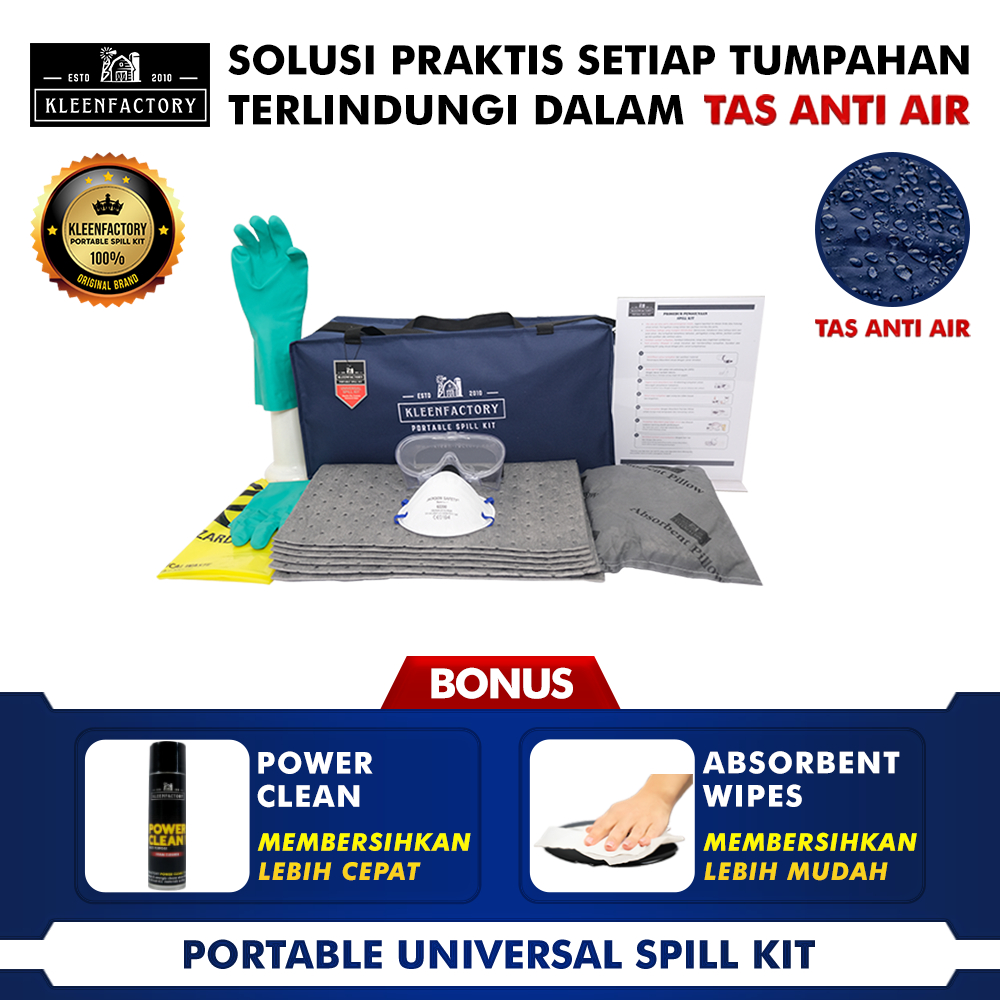 10 Liter Portable Spill Kit - Liquid Spill Absorber with Waterproof Bag ...