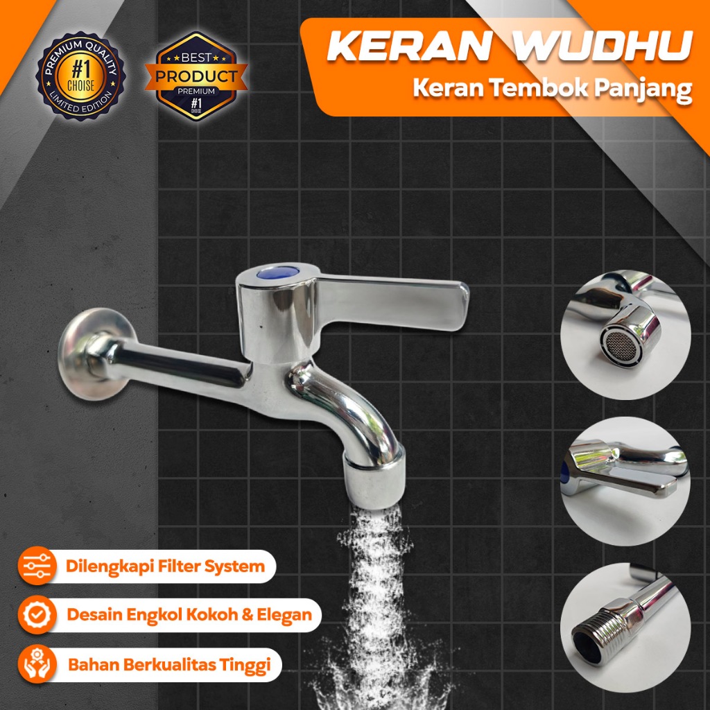 1/2" Long Drat Wall Water Faucet Ablution Faucet - Wall Faucet Garden ...