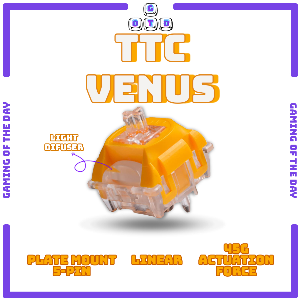 Ttc Venus Linear Switch Mechanical 5 Pin Switch 5-Pin Gaming Keyboard ...