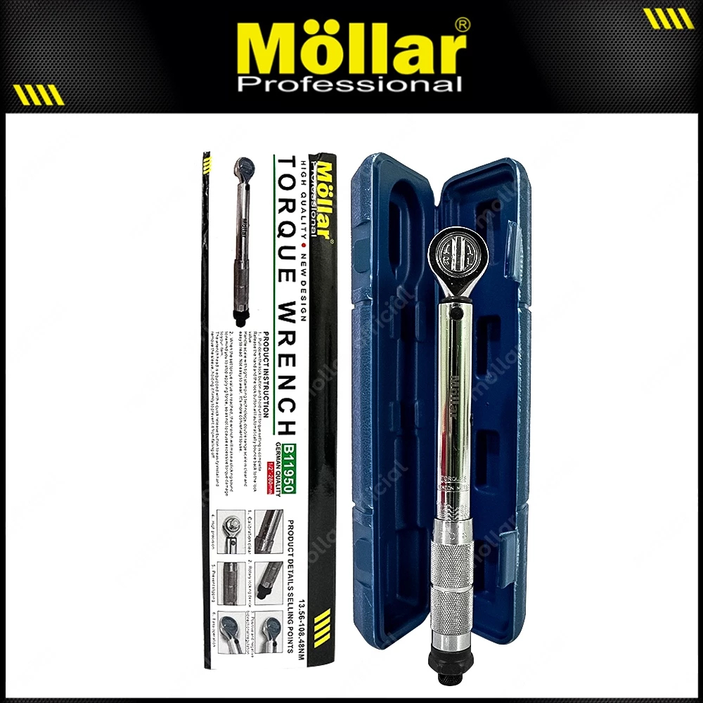 Mollar B11950 Moment Wrench 1/2" Torque 108 Nm Adjustable Torque Wrench ...
