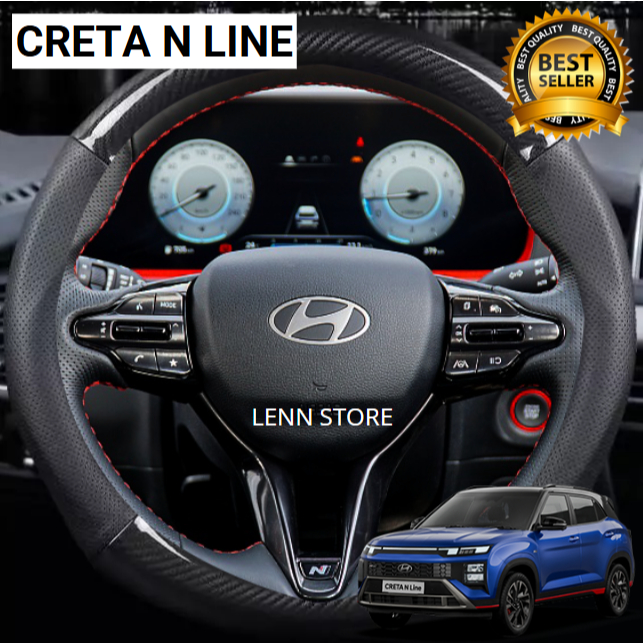 HYUNDAI CRETA N LINE 2025 2026 Car Carbon Steering Wheel Cover | Shopee ...