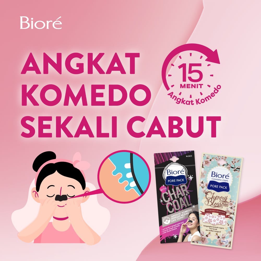 Biore Pore Pack Blackhead Removal Strips Contains 4 Sheets | Shopee ...