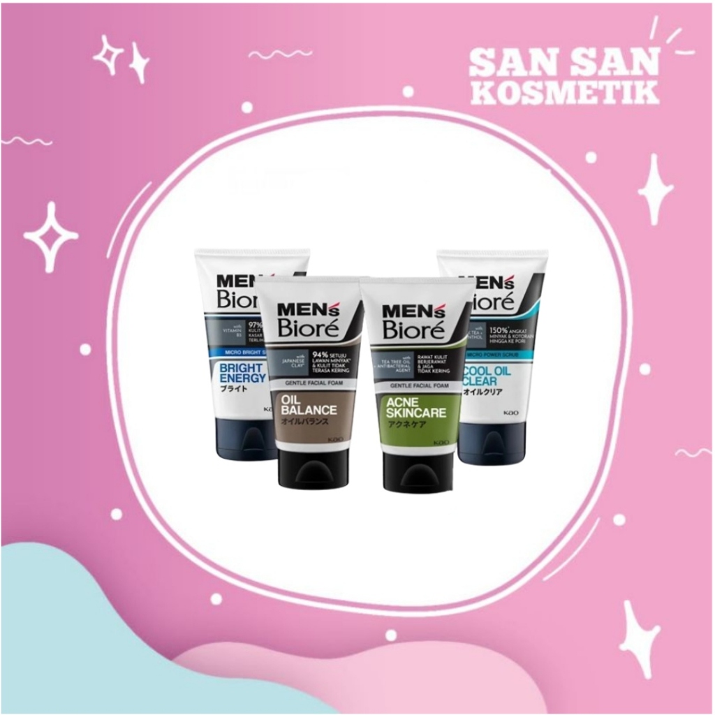 Biore Men's Facial Foam & Scrub Facial Wash 40g | Shopee Philippines