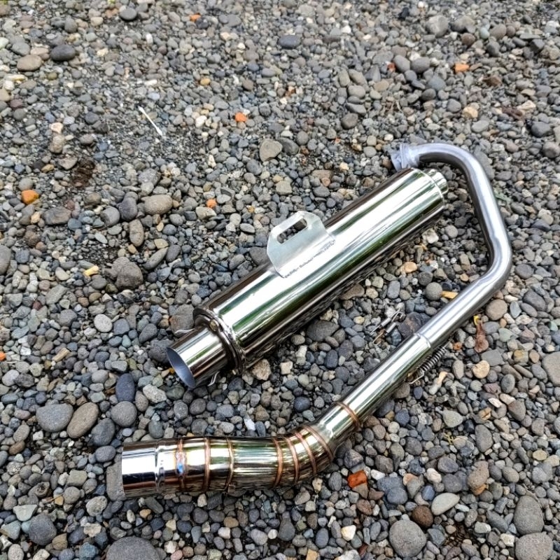 Sgp Canister pipe standard+big elbow pipe for Tmx 125 155 Rusi tc 125 ...