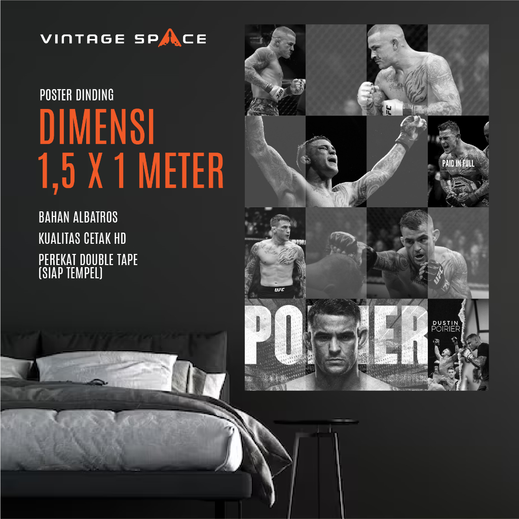 DUSTIN POIRIER wall wallpaper / ufc poster/ ufc wallpaper | Shopee ...