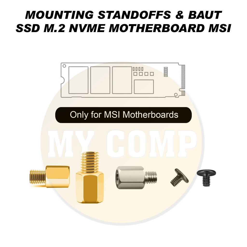 Screw Bolt + Standoff Holder M.2 Motherboard MSI SSD M2 Nvme Screw ...