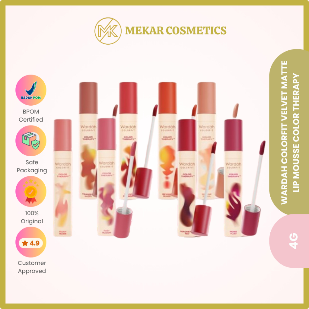 Wardah COLORFIT VELVET MATTE LIP MOUSSE COLOR THERAPY | Shopee Philippines