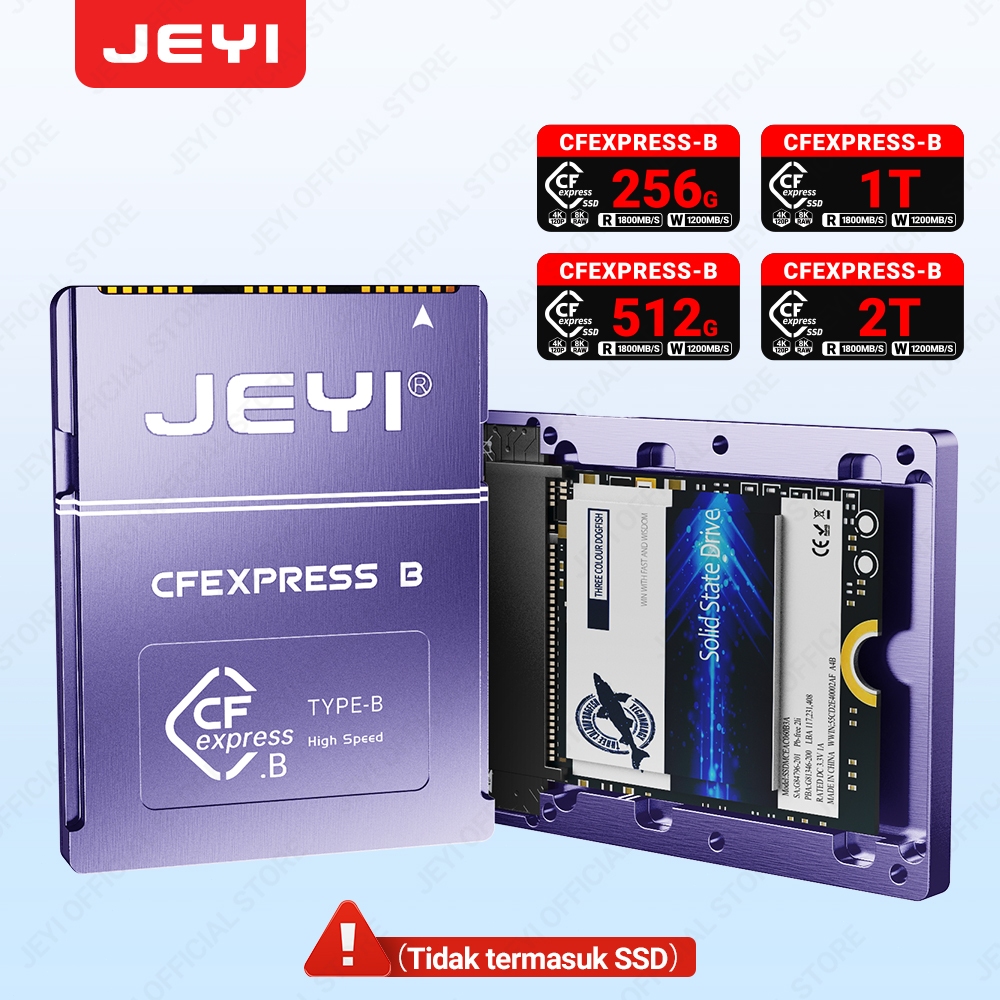 Jeyi 2230 M.2 NVMe SSD to CFE Type-B Pure Copper Adapter, CFexpress Expansion Memory Card for ...