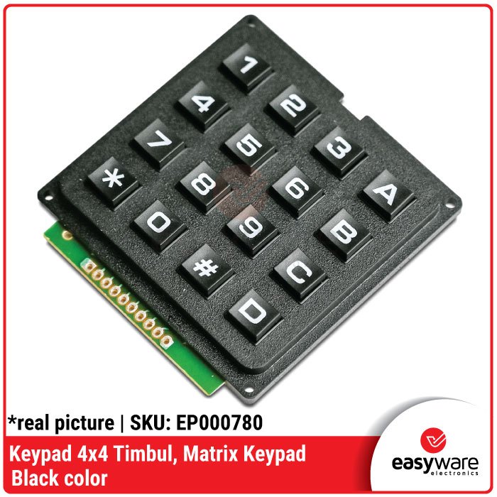 4x4 keypad Embossed keypad Pom Mini Black numeric keypad 4x4 | Shopee ...