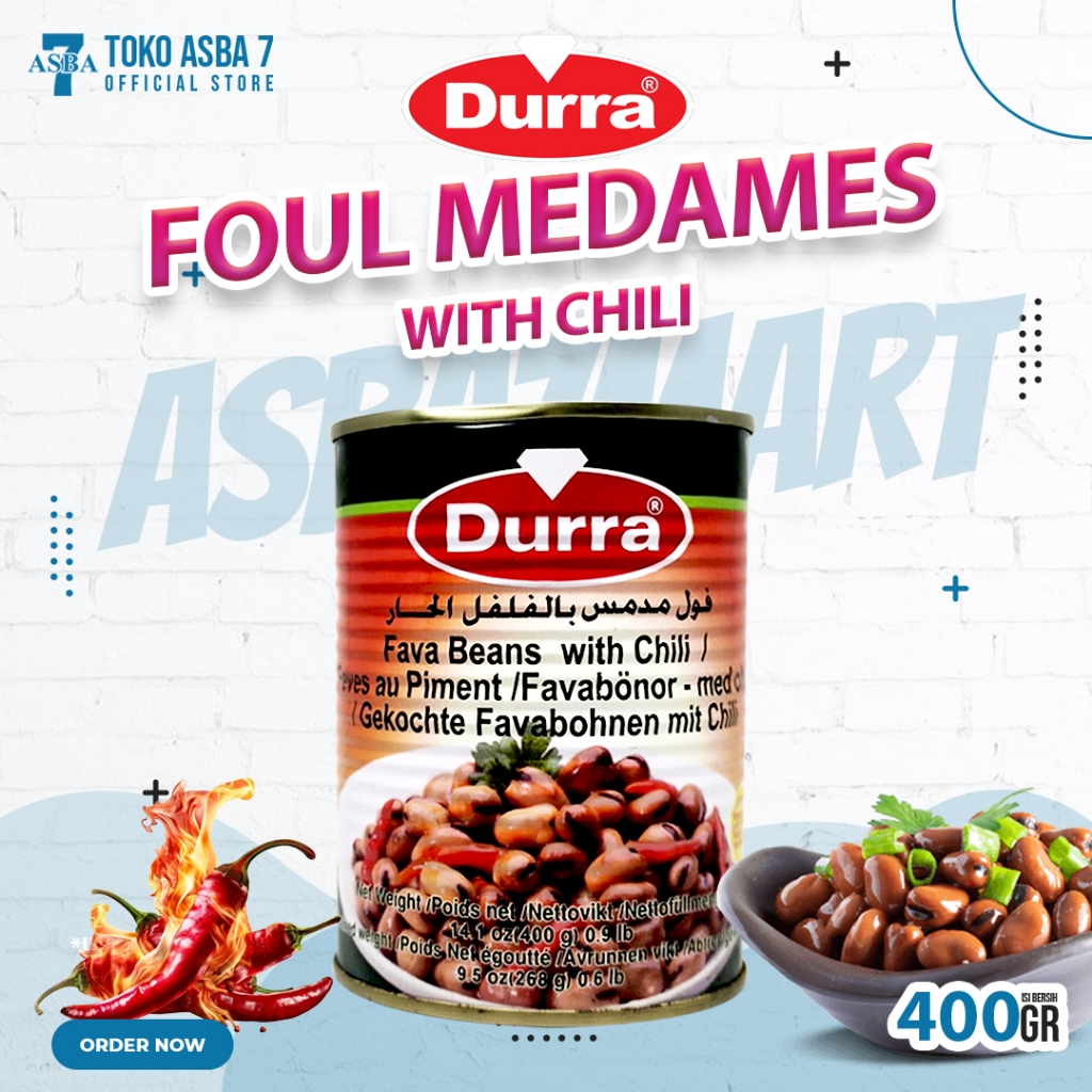 Durra FAVA BEANS WITH HOT CHILI 400GR | Shopee Philippines