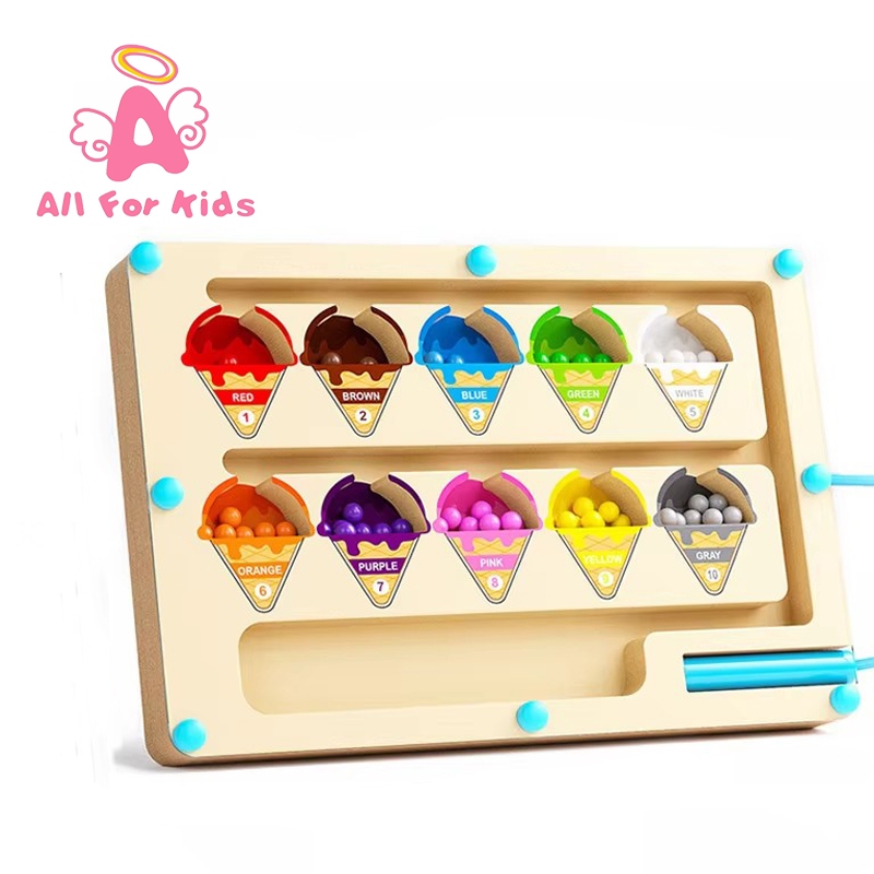 KAYU Baobaobao Magnetic Color Sorting Game Maze Board Pen Game Movable ...