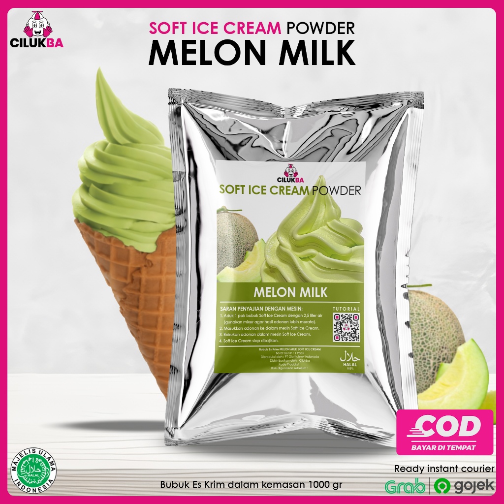 MESIN Peekaboo Soft Ice Cream Melon Milk Powder 1kg / Making With ...