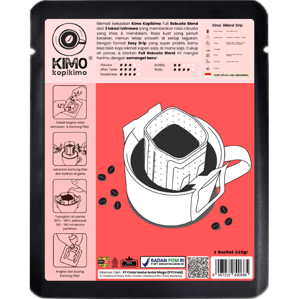 Loba - Kimo Kopikimo / Kopi Drip / Coffee Drip / Arabica Robusta 10 gr ...