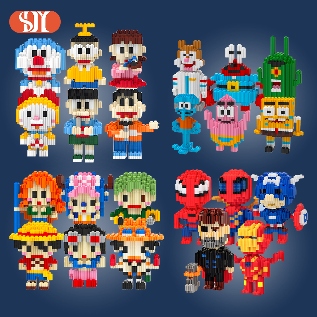 Nano Blocks Bricks 1Set Character Animation Mini 3D Disney Spongebob ...