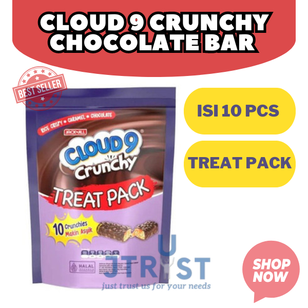 Cloud 9 Crunchy Chocolate Bar Treat Pack Contains 10 pcs | Shopee ...