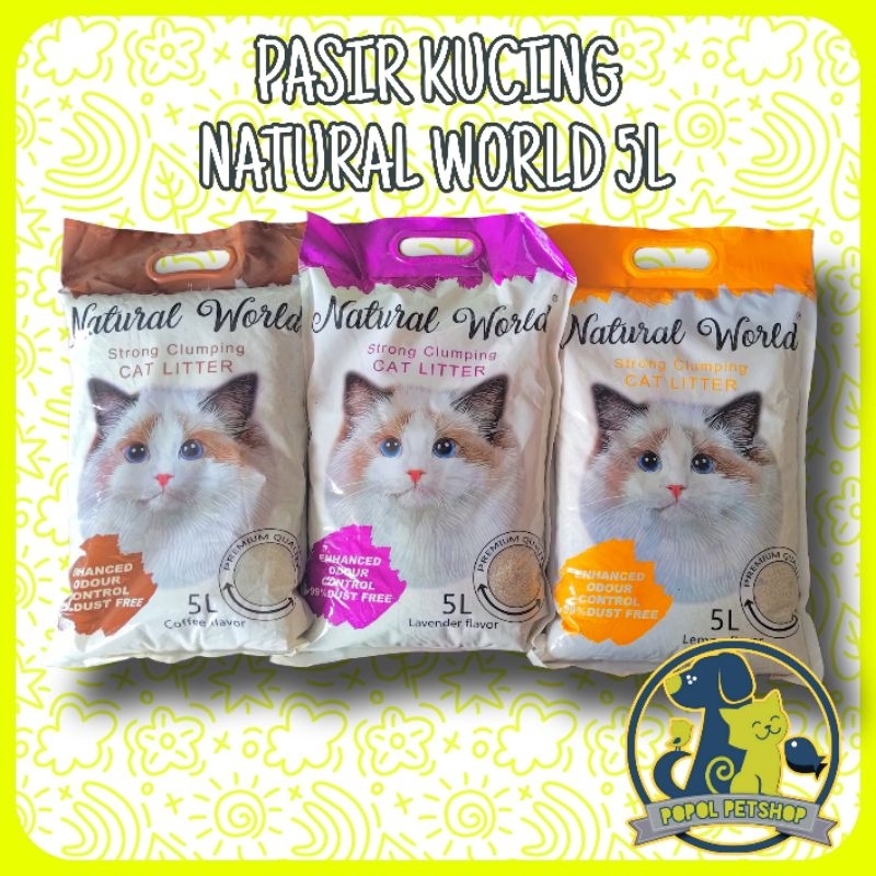 Natural world premium cat sand 5ltr | Shopee Philippines