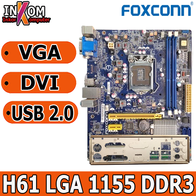Mobo H61 Intel LGA 1155 Onboard FOXCONN Motherboard Mainboard | Shopee ...