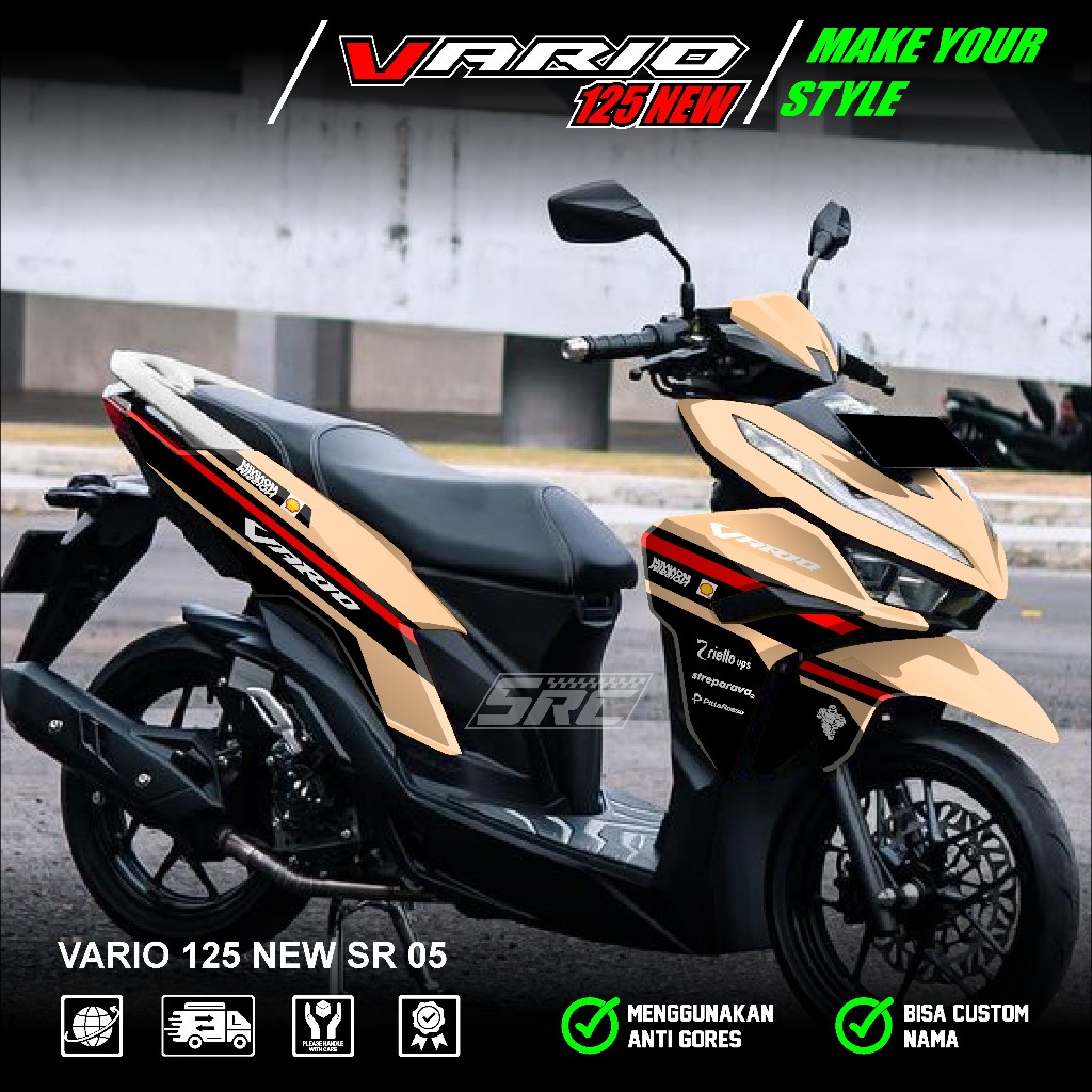 Sticker Decal Full Body Honda Vario 125 New CBS ISS 2022 2023 2024 Sticker Vario 125 New Vario ...