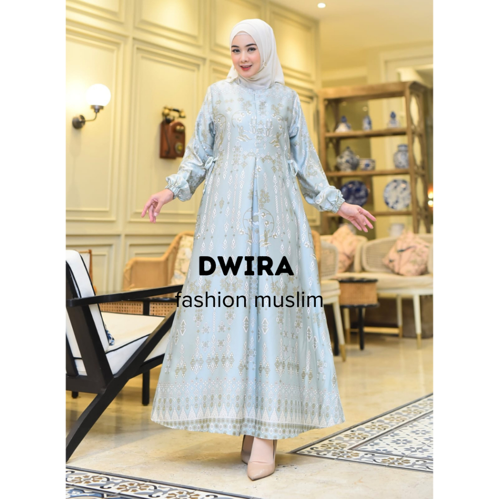 Latest Silky Jumbo Wedding Party Premium Silk Motif Gamis | Shopee ...