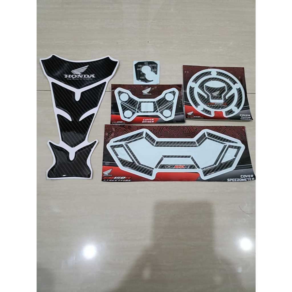Sticker Embossed tank pad Lock Triangle Handlebar spidometer honda ...