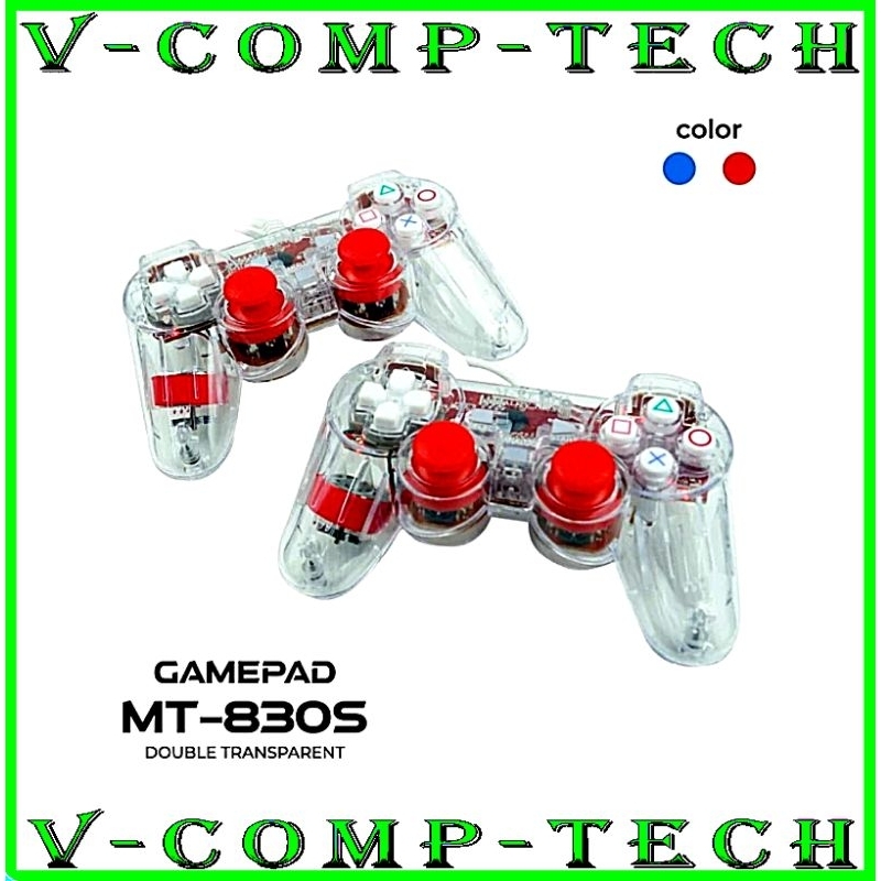 Pc-laptop USB Gamepad-PS Double Vibrating Transparent M-tech | Shopee ...