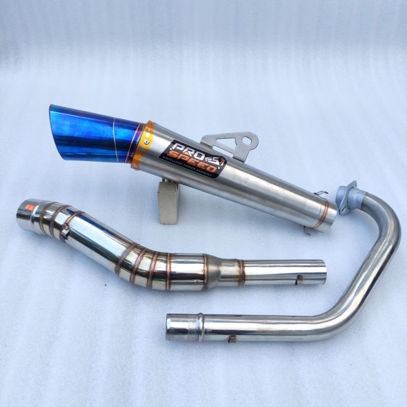 Pro SPEED open spec PIPE canister 51mm + big elbow for raider 150carb ...