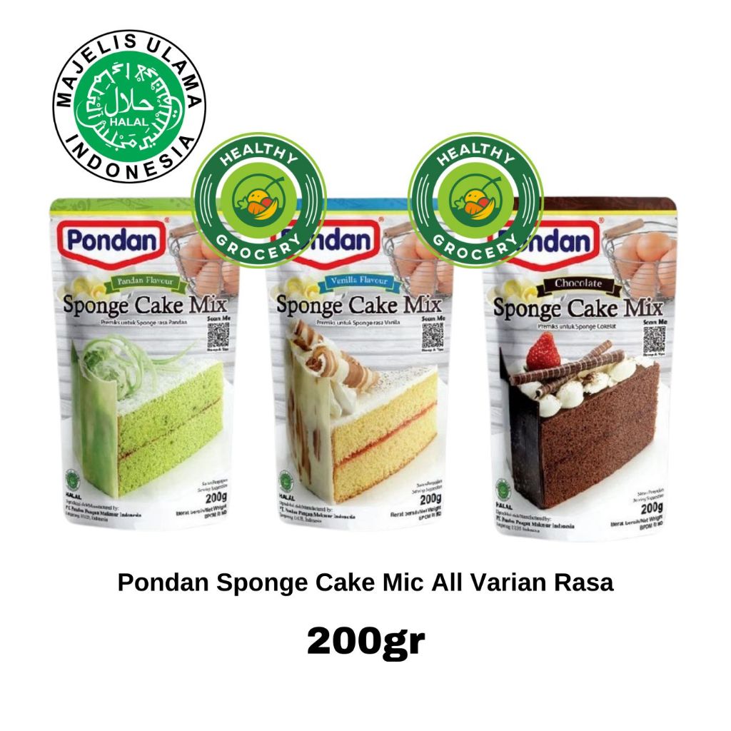 Pondan Sponge Cake Mix Pandan/Chocolate 200gr | Shopee Philippines