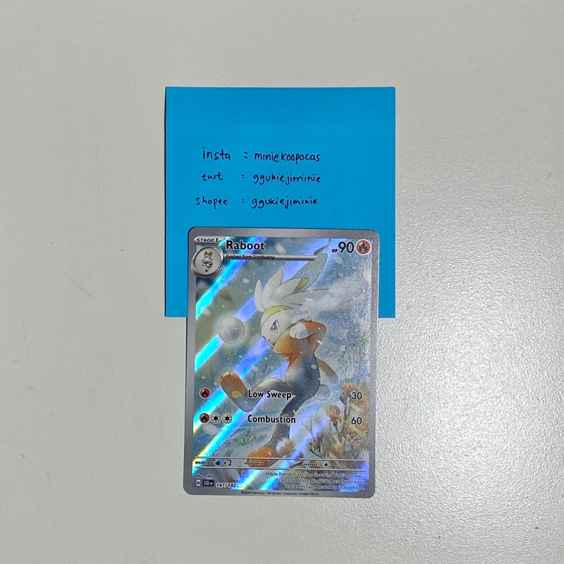 Pokemon TCG English Raboot AR Card (Shrouded Fable) 147 / 142 | Shopee ...