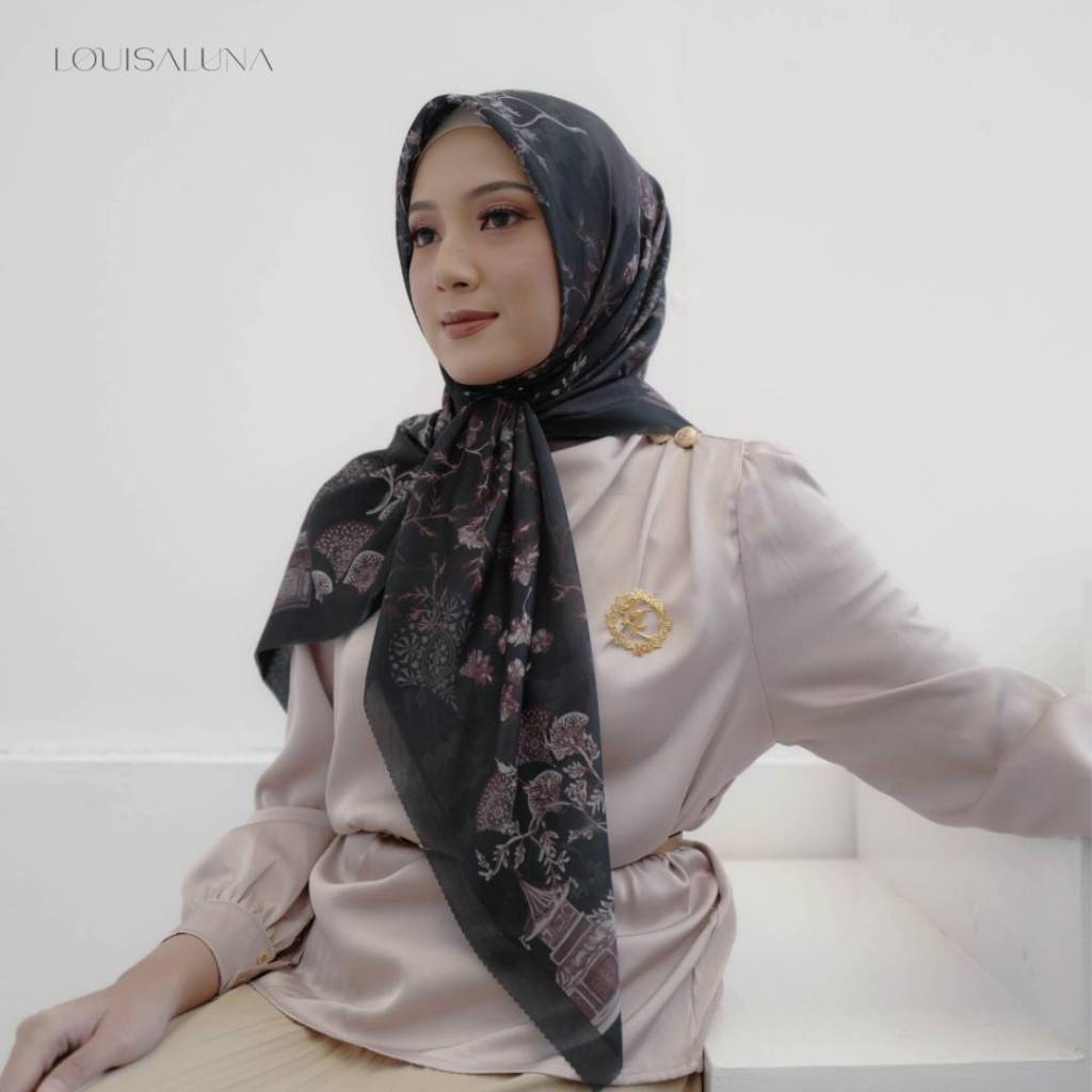 Louisaluna - NO BOX - Levana Series - 7 Colors - Voal Rectangular Hijab - 120 cm & 135 cm ...