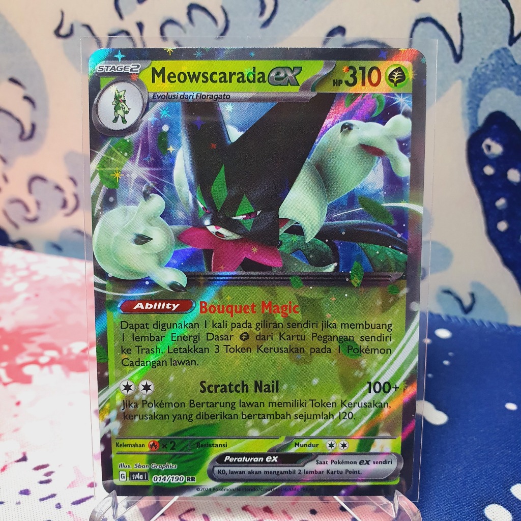 Meowscarada ex RR sv4a 014/190 Pokemon TCG Indonesia Shiny Treasure | Shopee Philippines