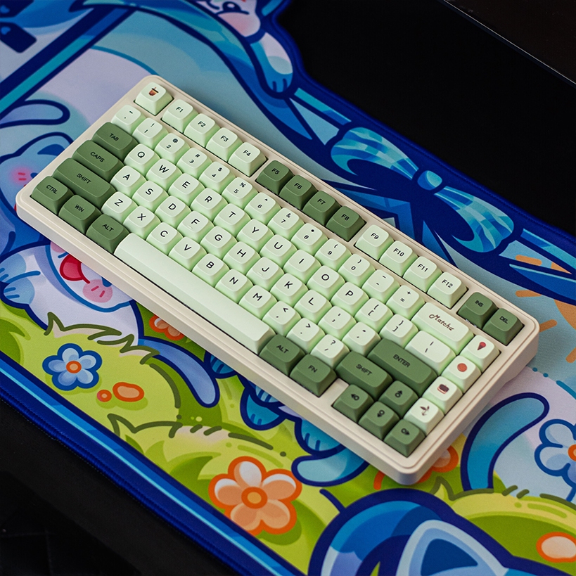 HIJAU Keycaps Matcha XDA Profile Green Keycap Green For Mechanical ...