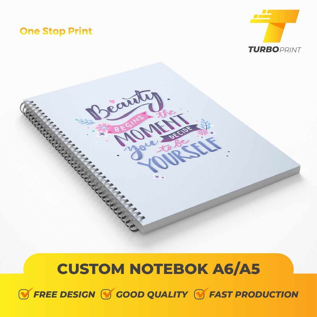 Custom Notebook Block Note/Note BOOK Size A5/A6 Contents 50 Sheets (100 ...