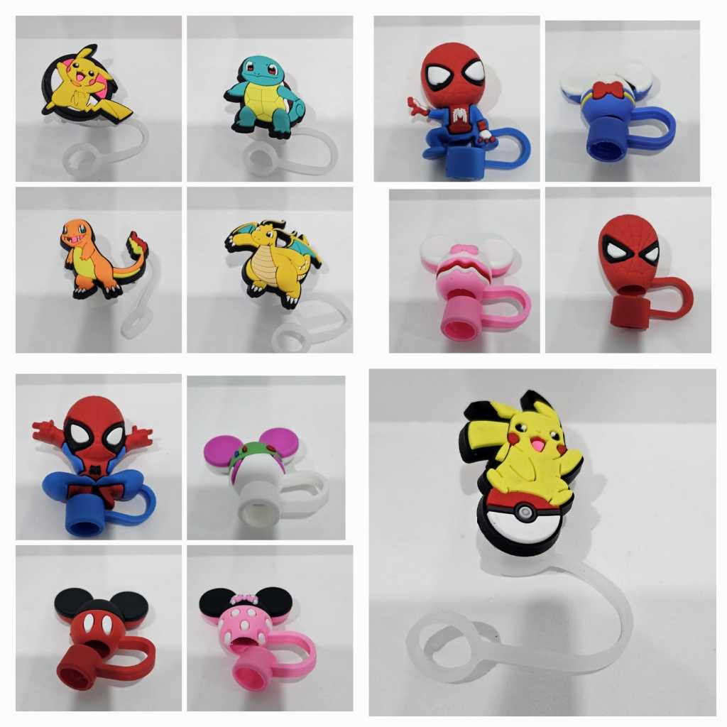 Covers Straw Silicone Silicone Covers Anti Dust Straws 10mm Cute ...