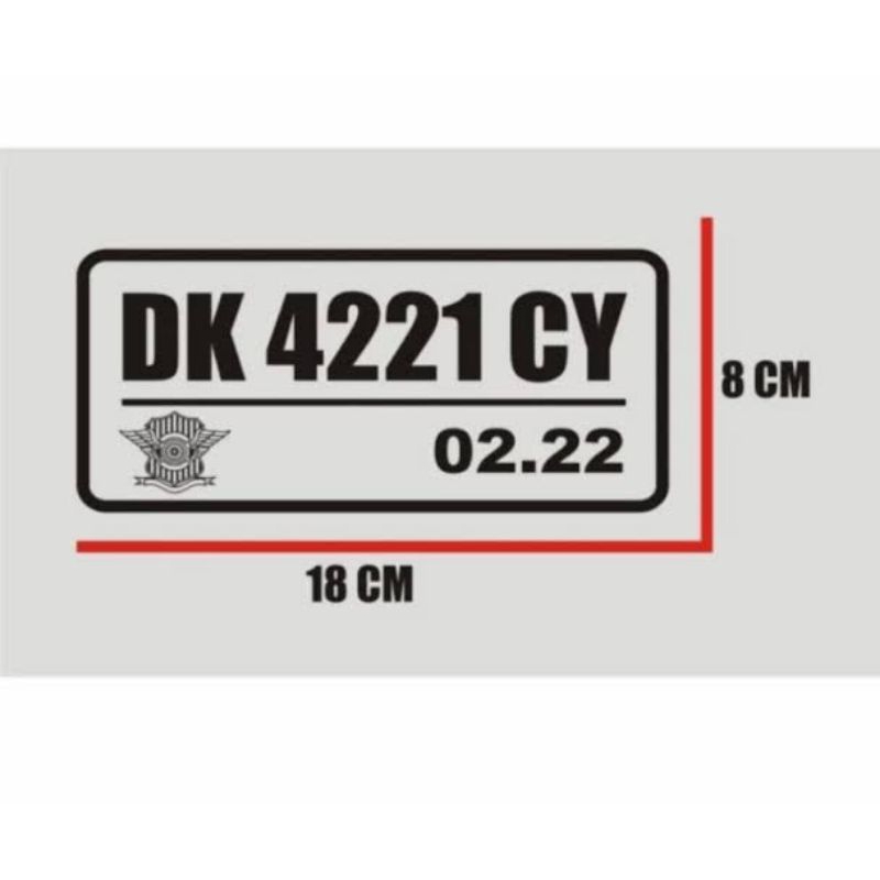 Number Plate Sticker Cutting Motorcycle Number Plate Sticker | Shopee ...