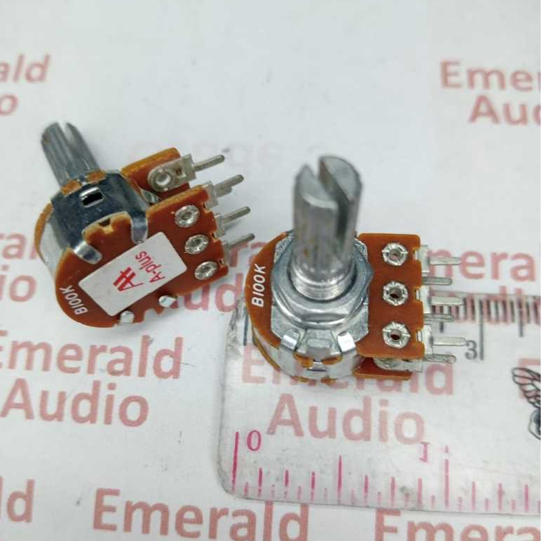 Potentiometer STEREO ROTARY B 100k OHM Linear GOOD FOR TONE CONTROL And ...