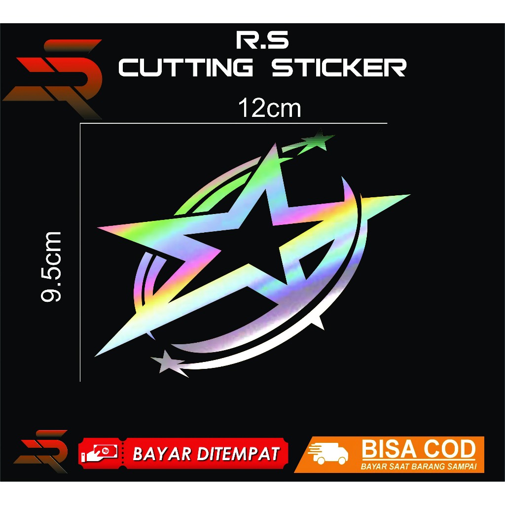 Sticker cutting variations of kejora Star motorbike helmet circle VIRAL ...