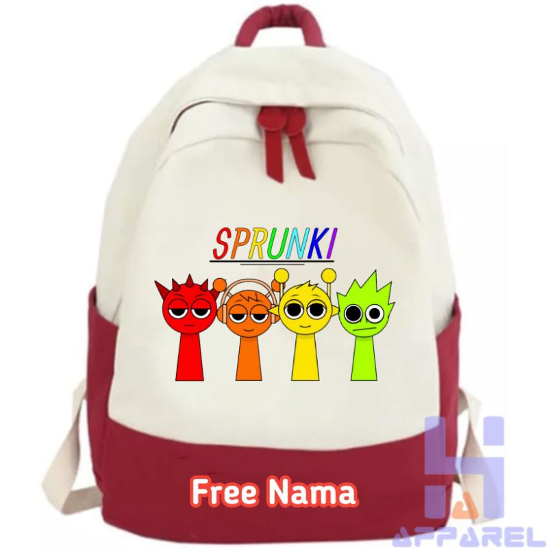 Incredibox SPRUNKI CHILDREN'S BACKPACK FREE NAME | Shopee Philippines