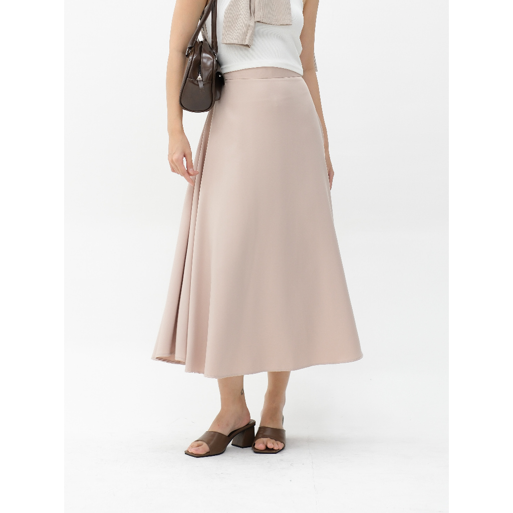 Flare Skirt Wanita | Madeline Skirt | HULM Flowy Skirt | Shopee Philippines