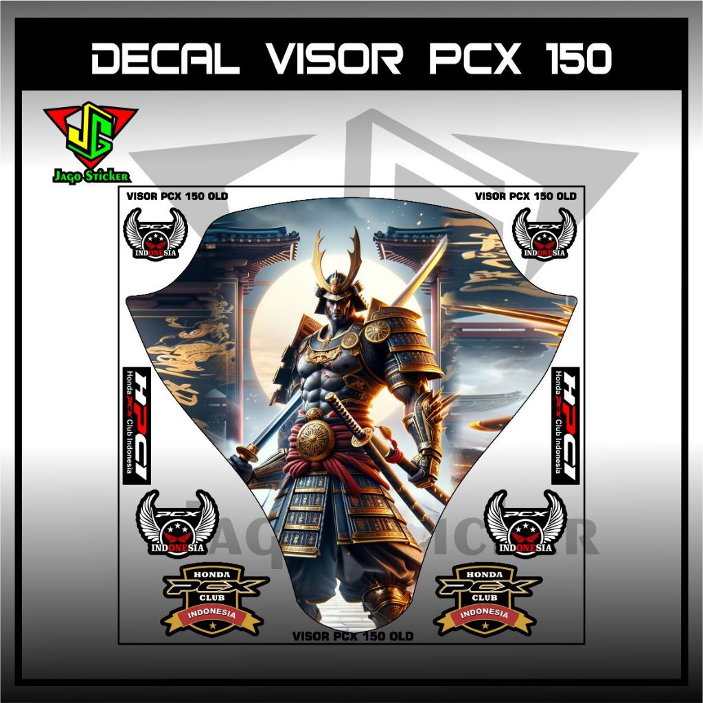 Winshield Visor STICKER PCX 150 ADV160 SAMURAI HONDA PCX 150 VISOR ...