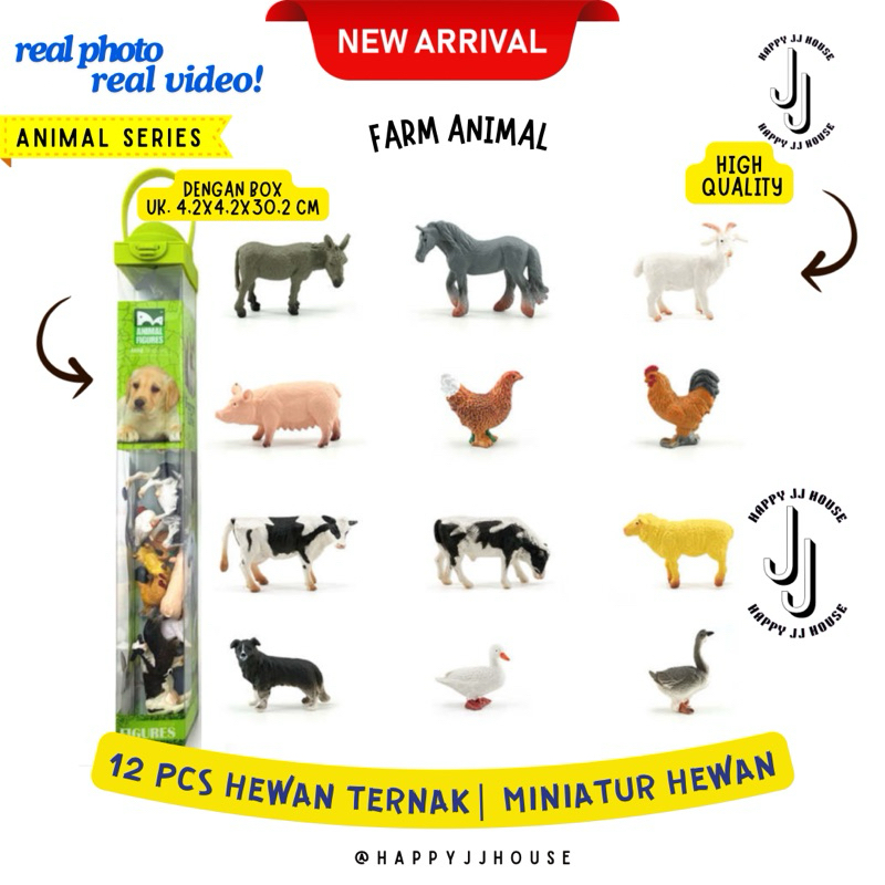 [HAPPYJJ] Mini Animal Miniature Animal Toy SET Animal Figure | Mini ...